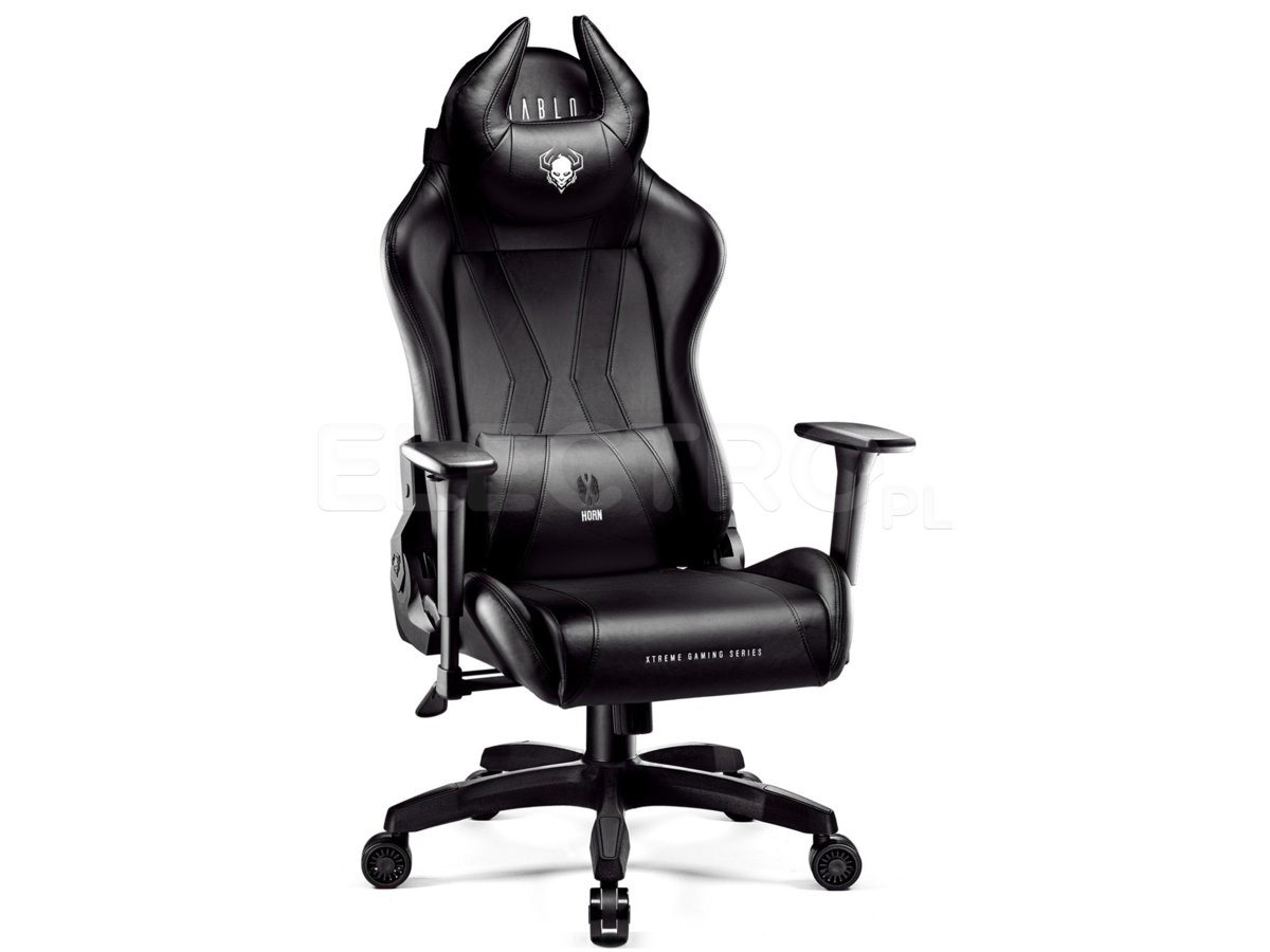Fotel DIABLO CHAIRS X-One Horn (L) Czarny cena, opinie, dane techniczne ...
