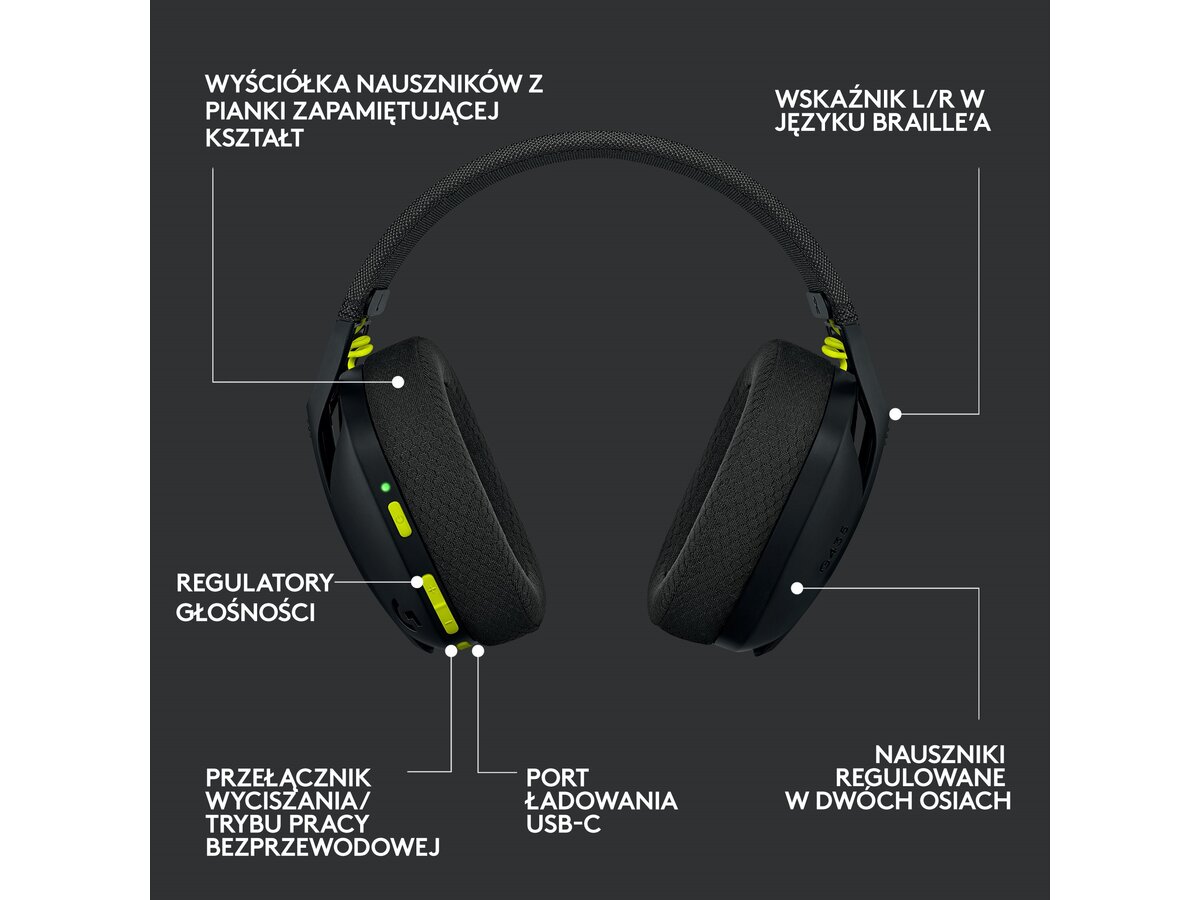 Słuchawki LOGITECH G435 Czarny cena, opinie, dane techniczne | sklep ...