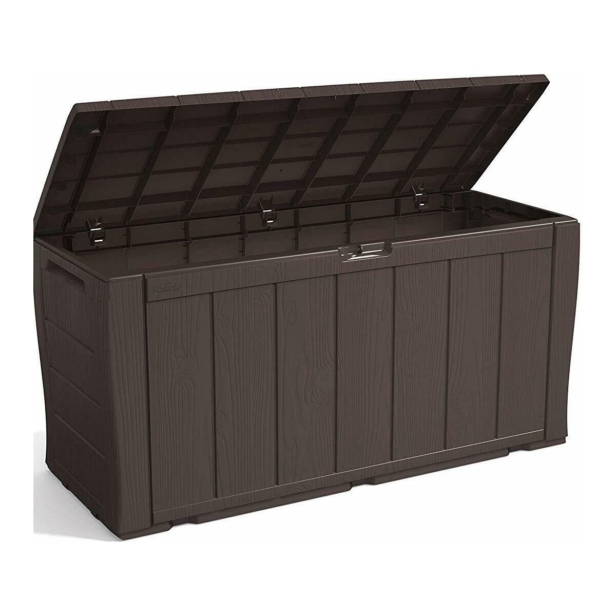 Skrzynia ogrodowa KETER Sherwood Storage Box 270L Brązowy cena, opinie ...