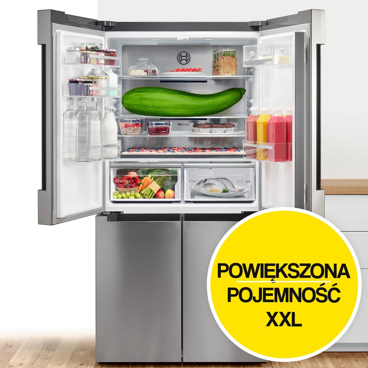 Lodówka BOSCH KFN96AXEA Side by Side No Frost 183cm Ciemna Inox cena ...