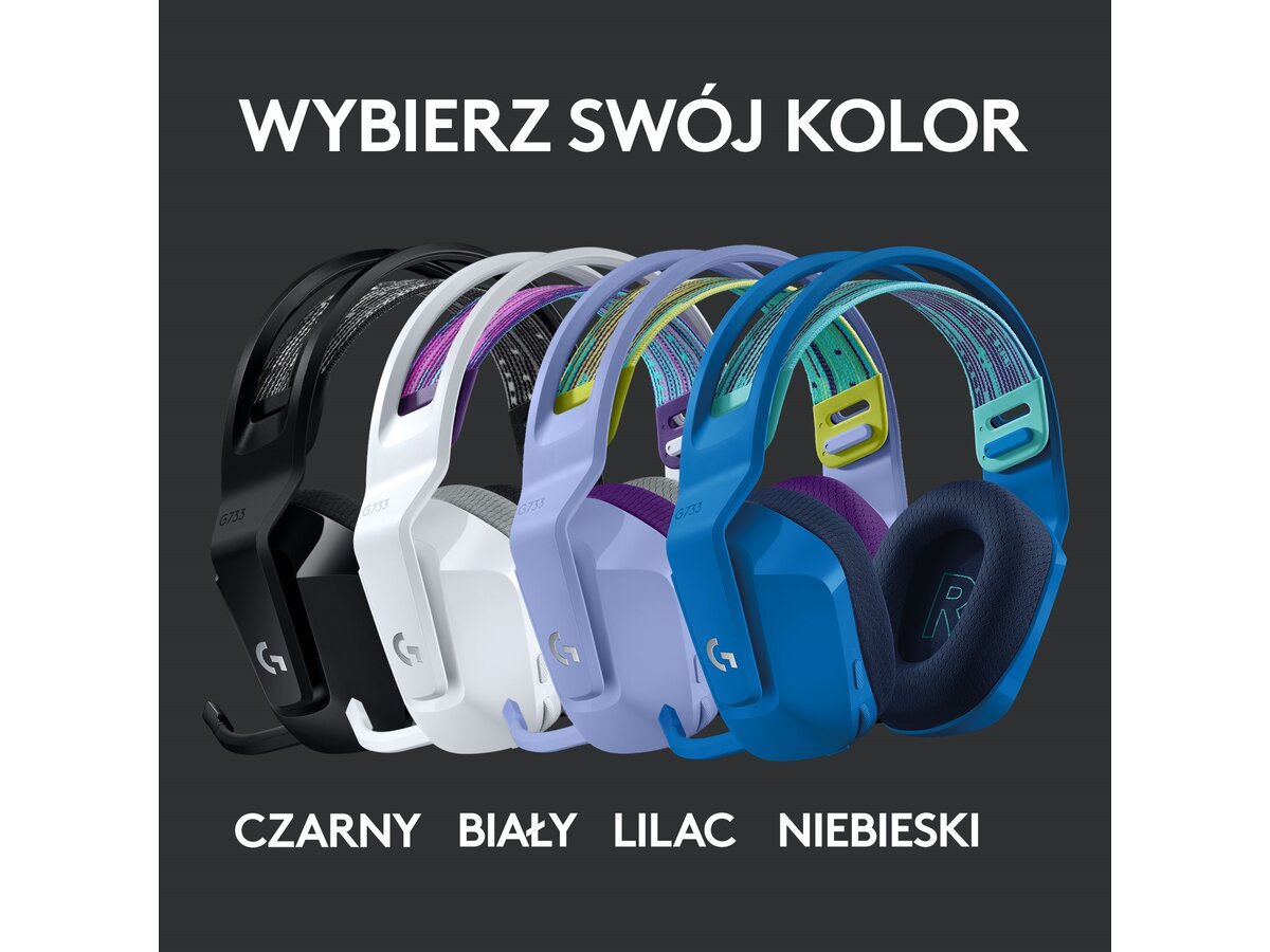 Słuchawki LOGITECH G733 Lightspeed Niebieski cena, opinie, dane ...
