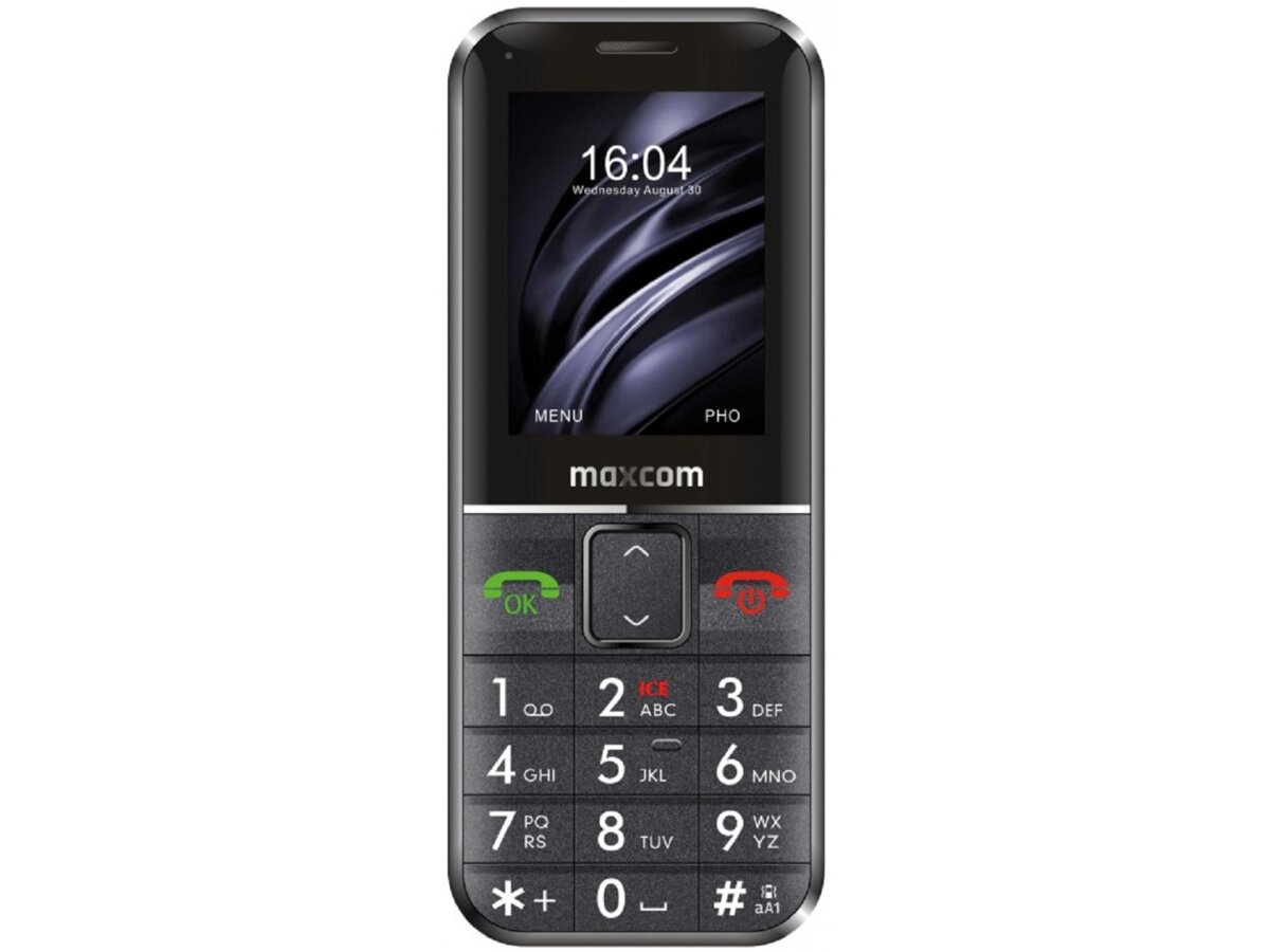 Telefon MAXCOM Comfort MM735 Czarny + opaska SOS cena, opinie, dane ...