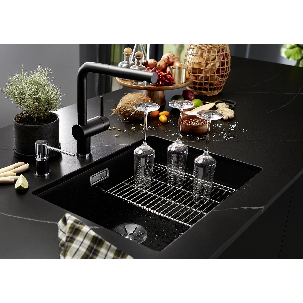 Zlewozmywak BLANCO Subline 500-U 525995 Czarny cena, opinie, dane ...