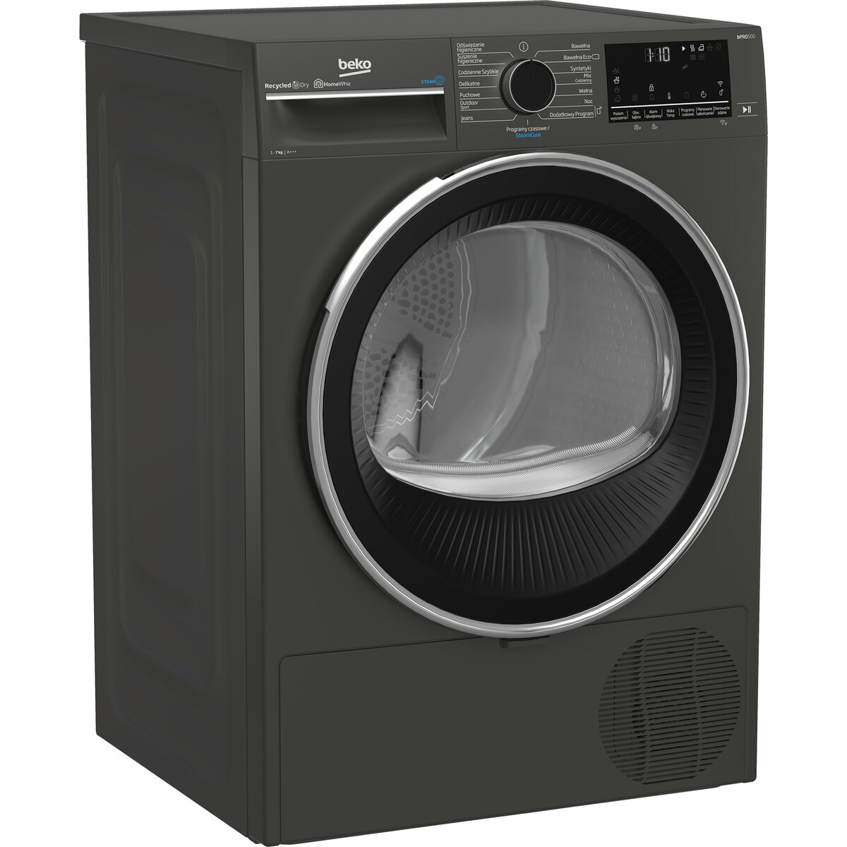 Suszarka BEKO B5T67249MPB BPRO500 7kg Manhattan Gray SteamCure Slim ...