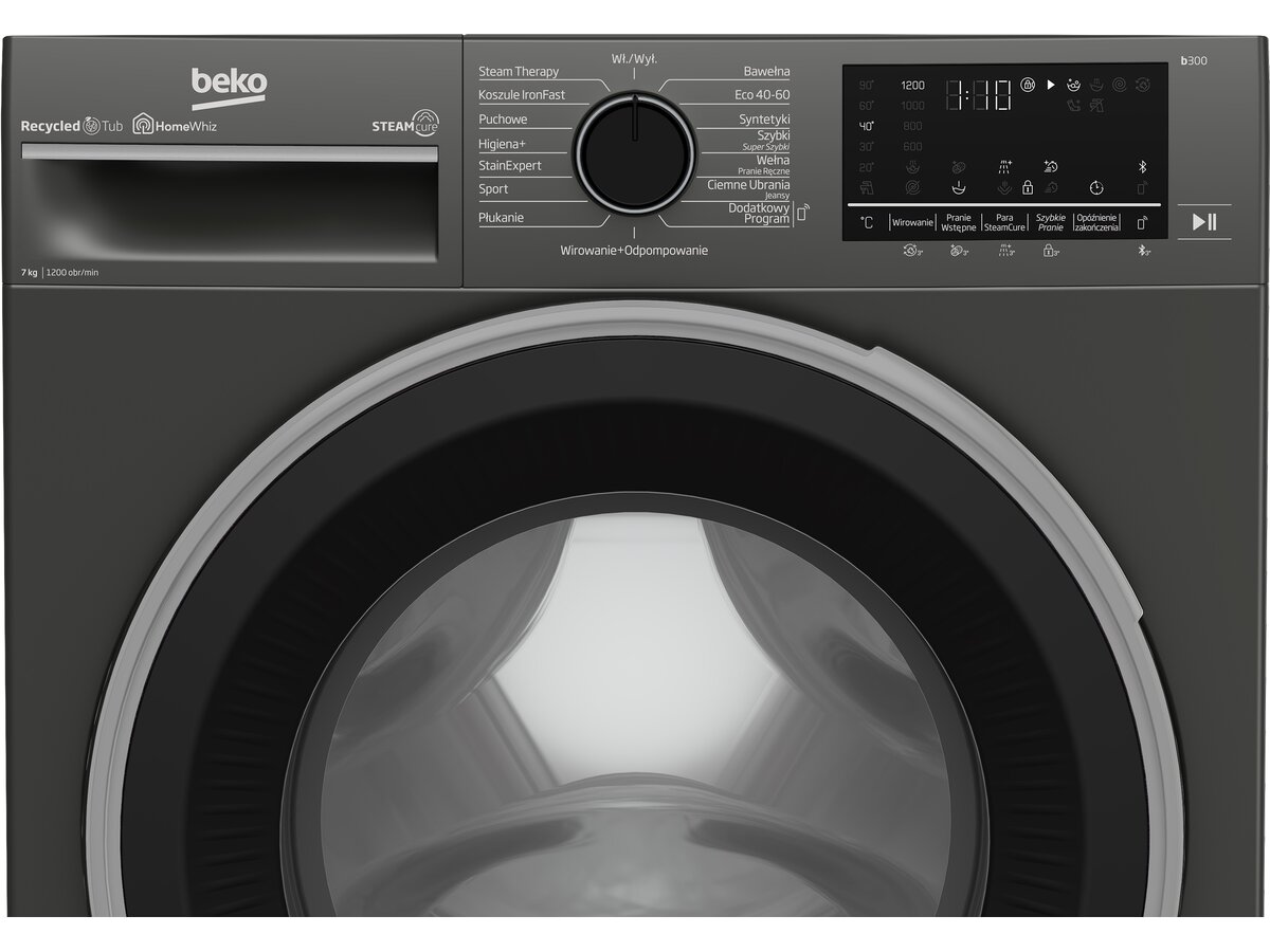 Pralka BEKO B3WFU57215MPB B300 7kg 1200 obr Manhattan Gray SteamCure ...