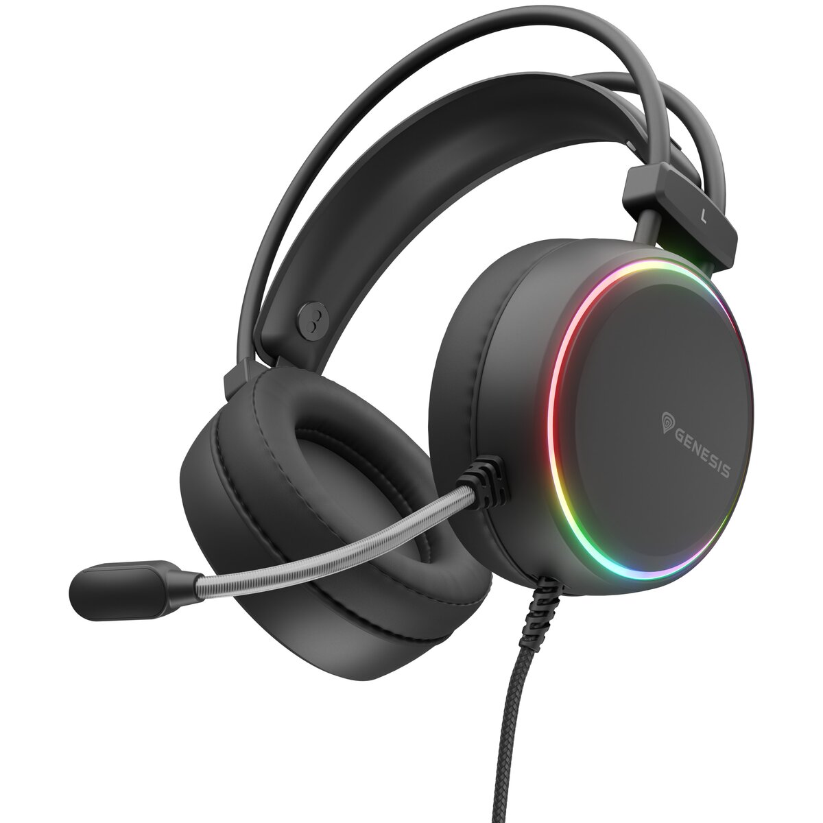 Słuchawki GENESIS Neon 613 RGB Czarny cena, opinie, dane techniczne ...