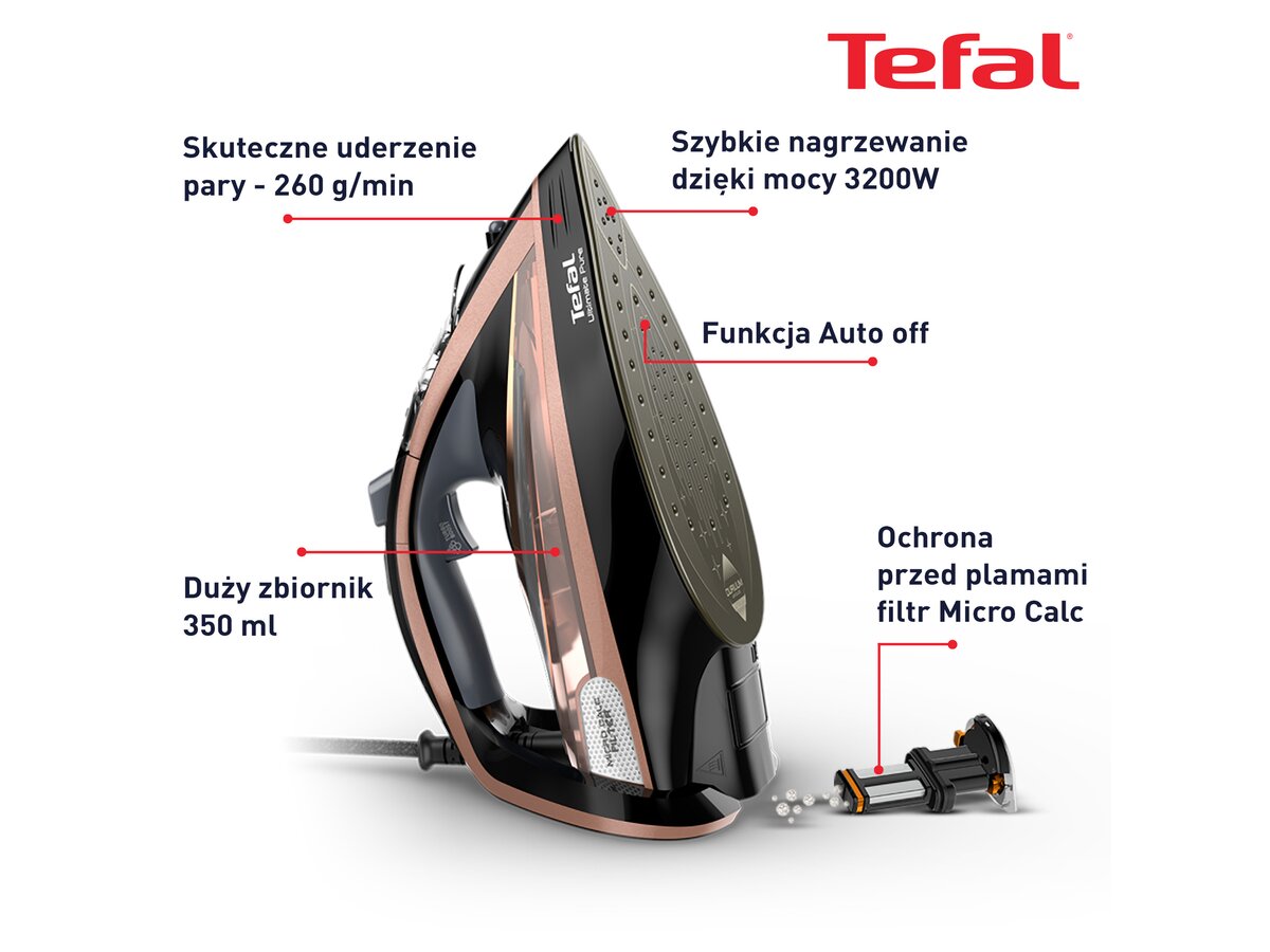 Żelazko TEFAL Ultimate Pure FV9845E0 cena, opinie, dane techniczne ...