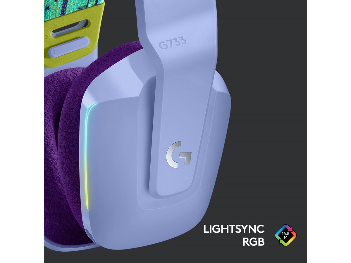 Słuchawki LOGITECH G733 Lightspeed Bezprzewodowe, Nauszne, Dźwięk ...